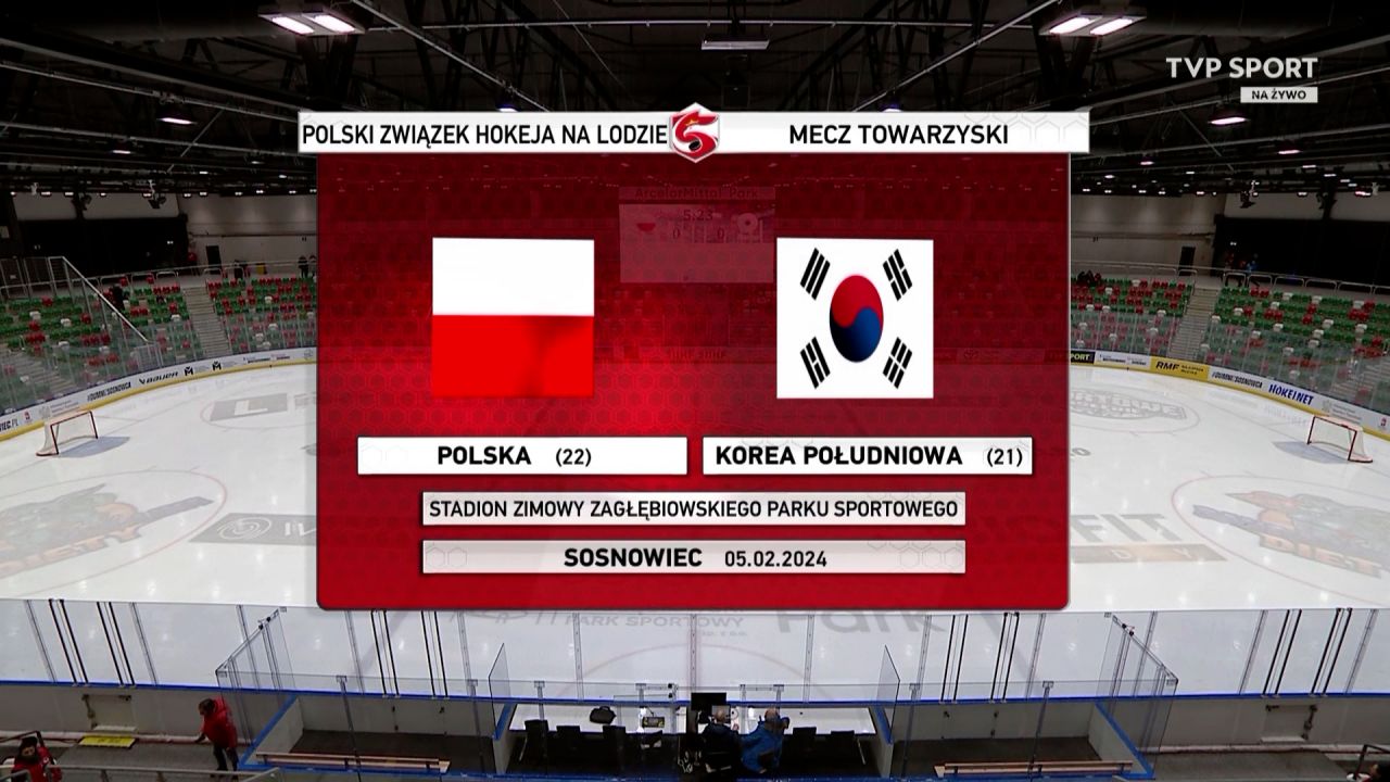 Polska Korea Południowa Hokej Na Lodzie Mecz Towarzyski SkrÓt Tvp Sport