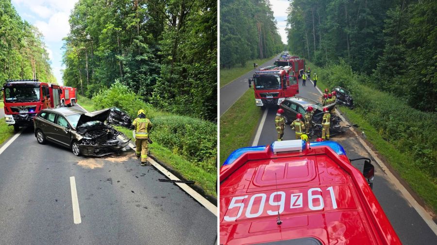 Wypadek między Wołczkowem a Głębokim. Dwie osoby w szpitalu