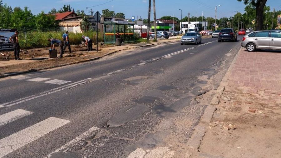 Remont ulicy wyjazdowej z Łodzi. Ruch tylko w jednym kierunku