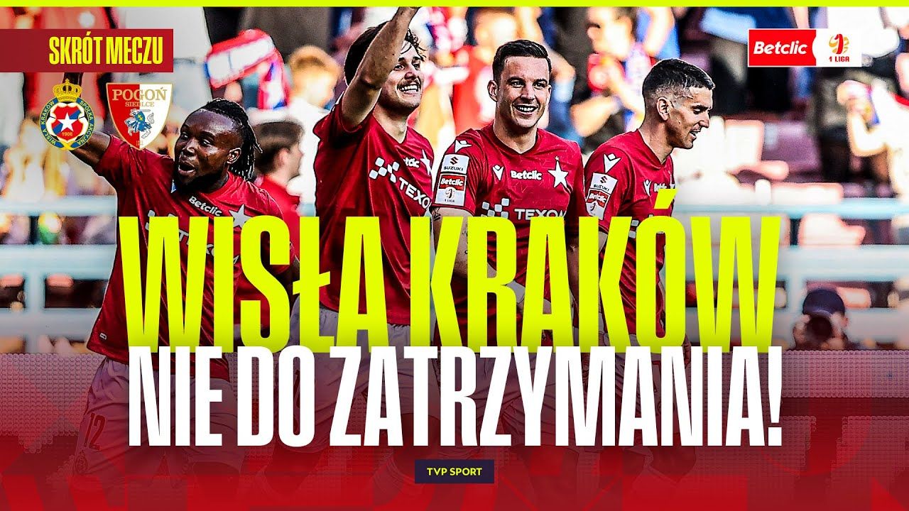 Wisła Kraków – Pogoń Siedlce. Betclic 1 Liga, 29. kolejka [SKRÓT] | TVP SPORT
