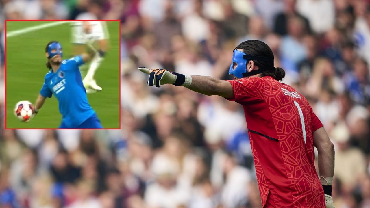 Kamil Grabara zaimponował. Imponujący wyrzut piłki | TVP SPORT