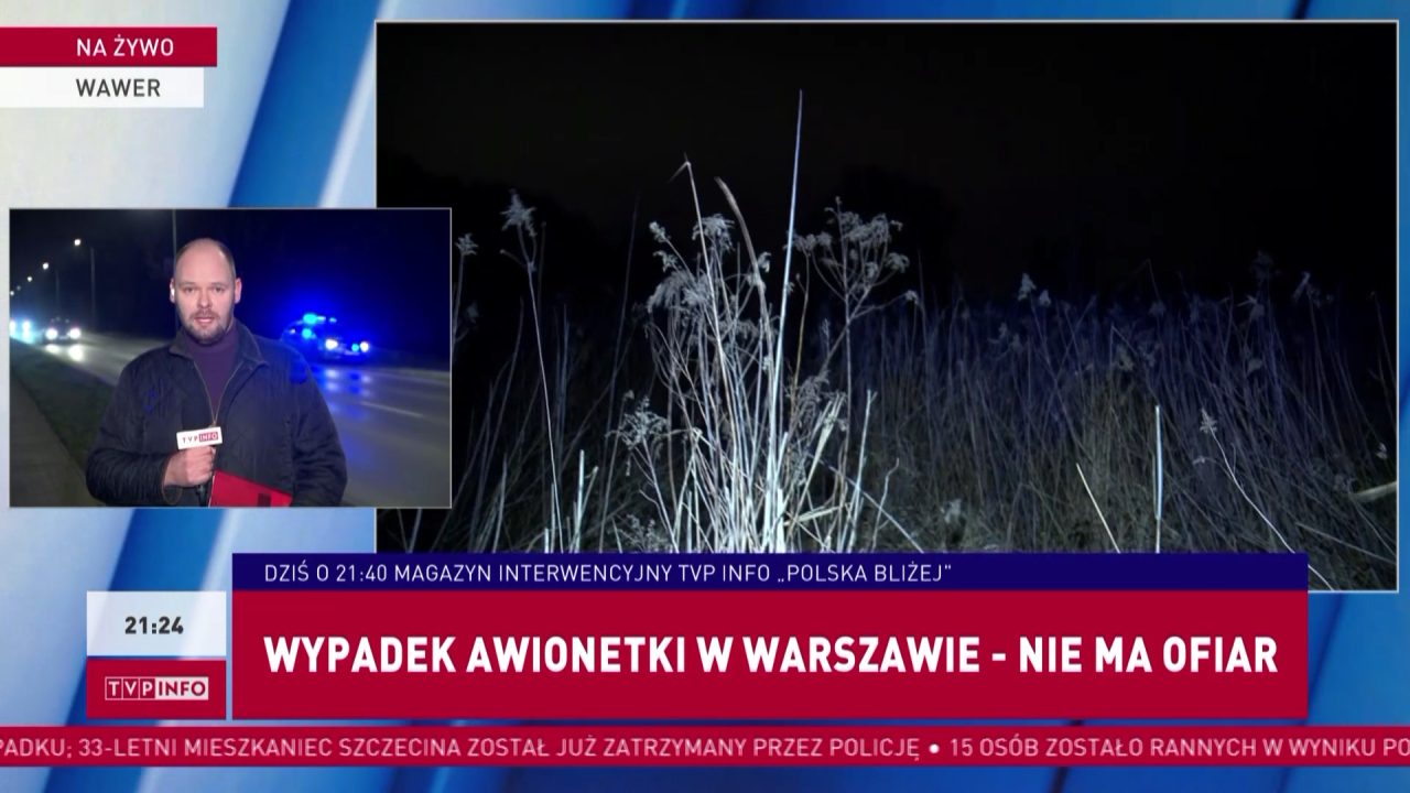 Warszawa: Awionetka runęła na ziemię. Są ranni | TVP INFO Warszawa: Awionetka runęła na ziemię. Są ranni | TVP INFO